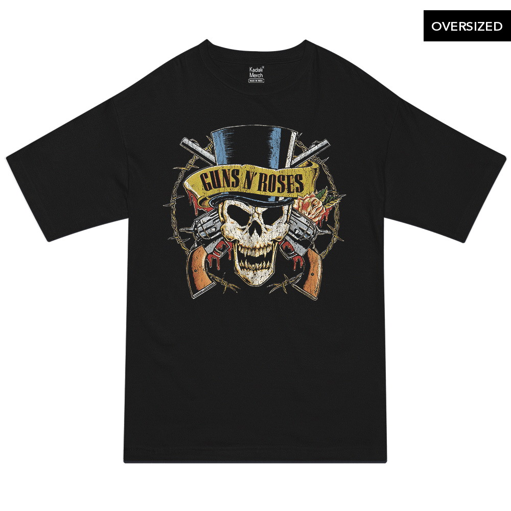 Guns N Roses Top Hat Oversized T Shirt Kadakmerch 8007
