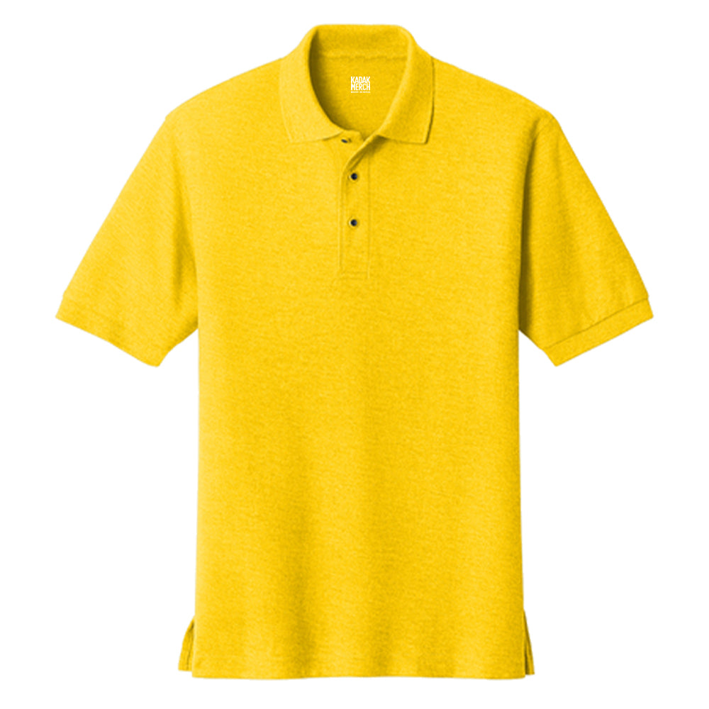 100% Cotton Basics Pique Polo - Yellow – KadakMerch